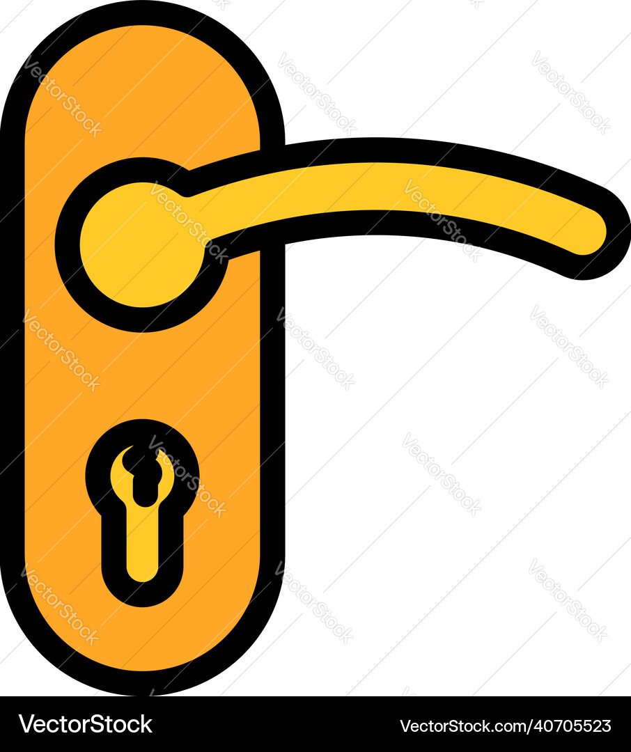 Door handle icon Royalty Free Vector Image - VectorStock