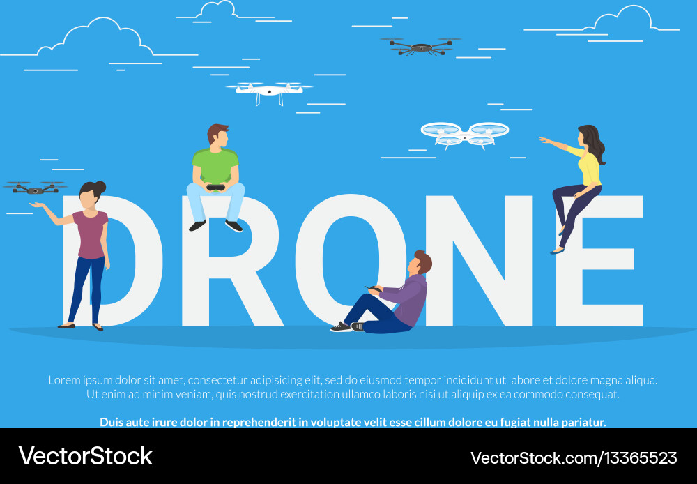 Drone concept Royalty Free Vector Image - VectorStock