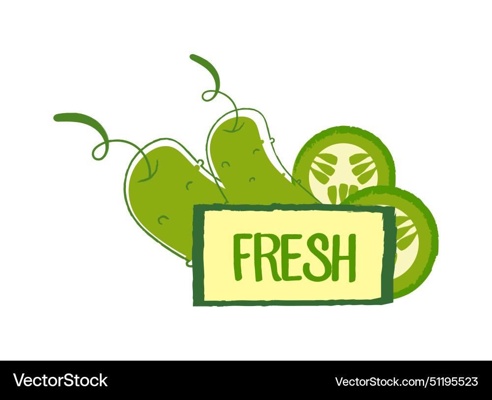 Fresh sticker Royalty Free Vector Image - VectorStock