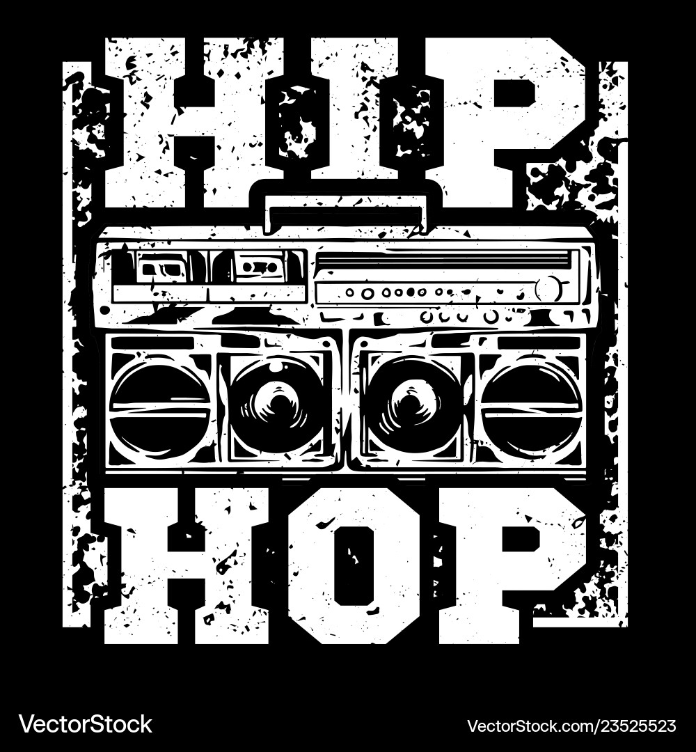 Hip hop print Royalty Free Vector Image - VectorStock