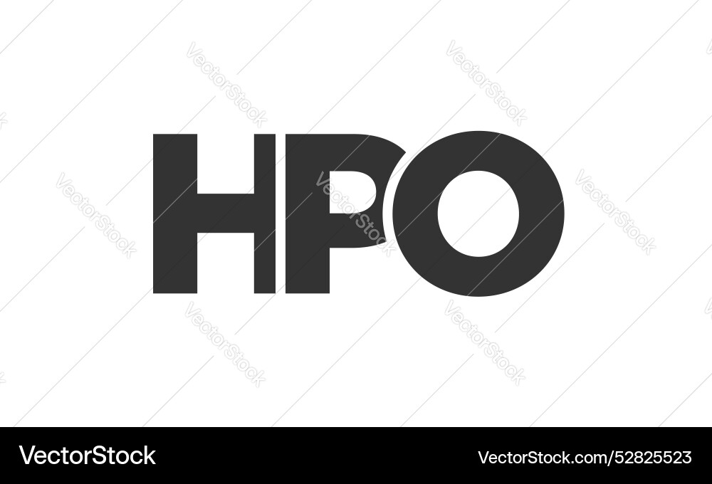 Hpo logo design template with strong and modern Vector Image