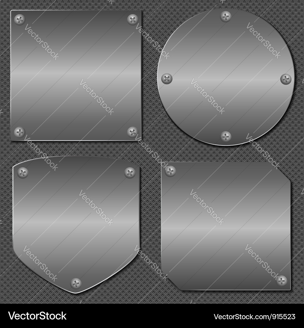 Metal boards Royalty Free Vector Image - VectorStock