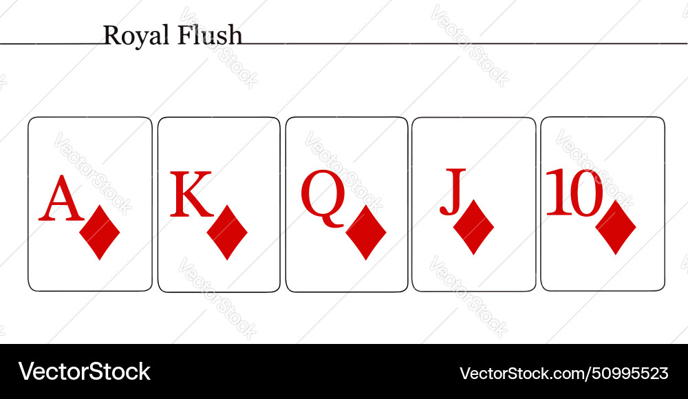 Royal flush Royalty Free Vector Image - VectorStock