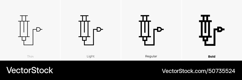 Air pump icon thin light regular and bold style Vector Image