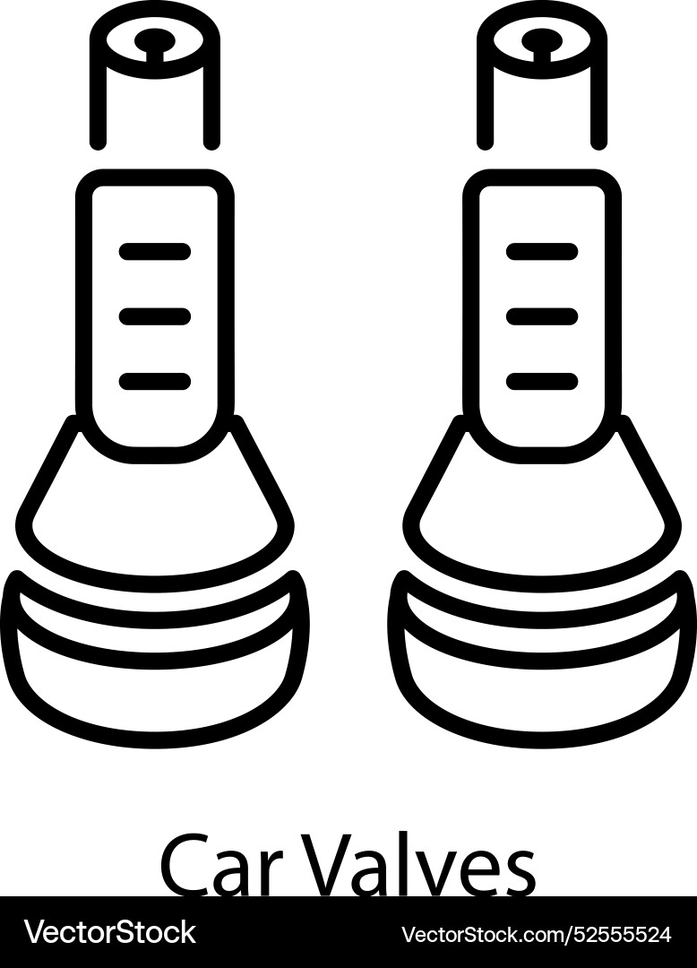 Car valves Royalty Free Vector Image - VectorStock