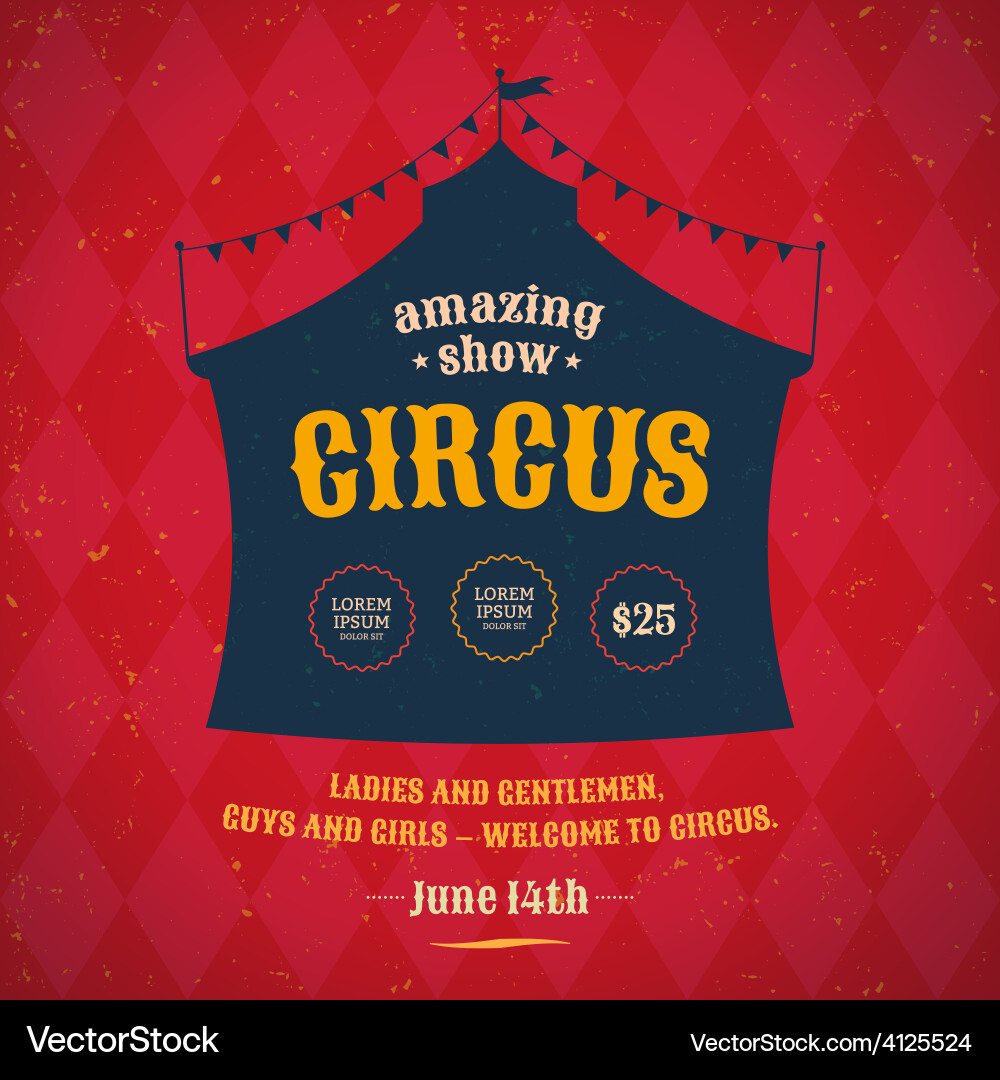 Circus poster Royalty Free Vector Image - VectorStock