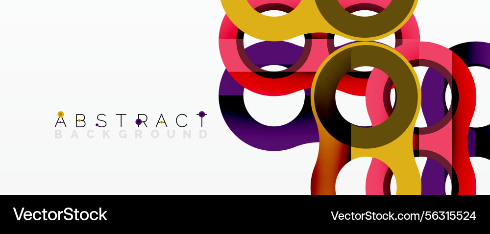 Colorful overlapping circles create modern Vector Image