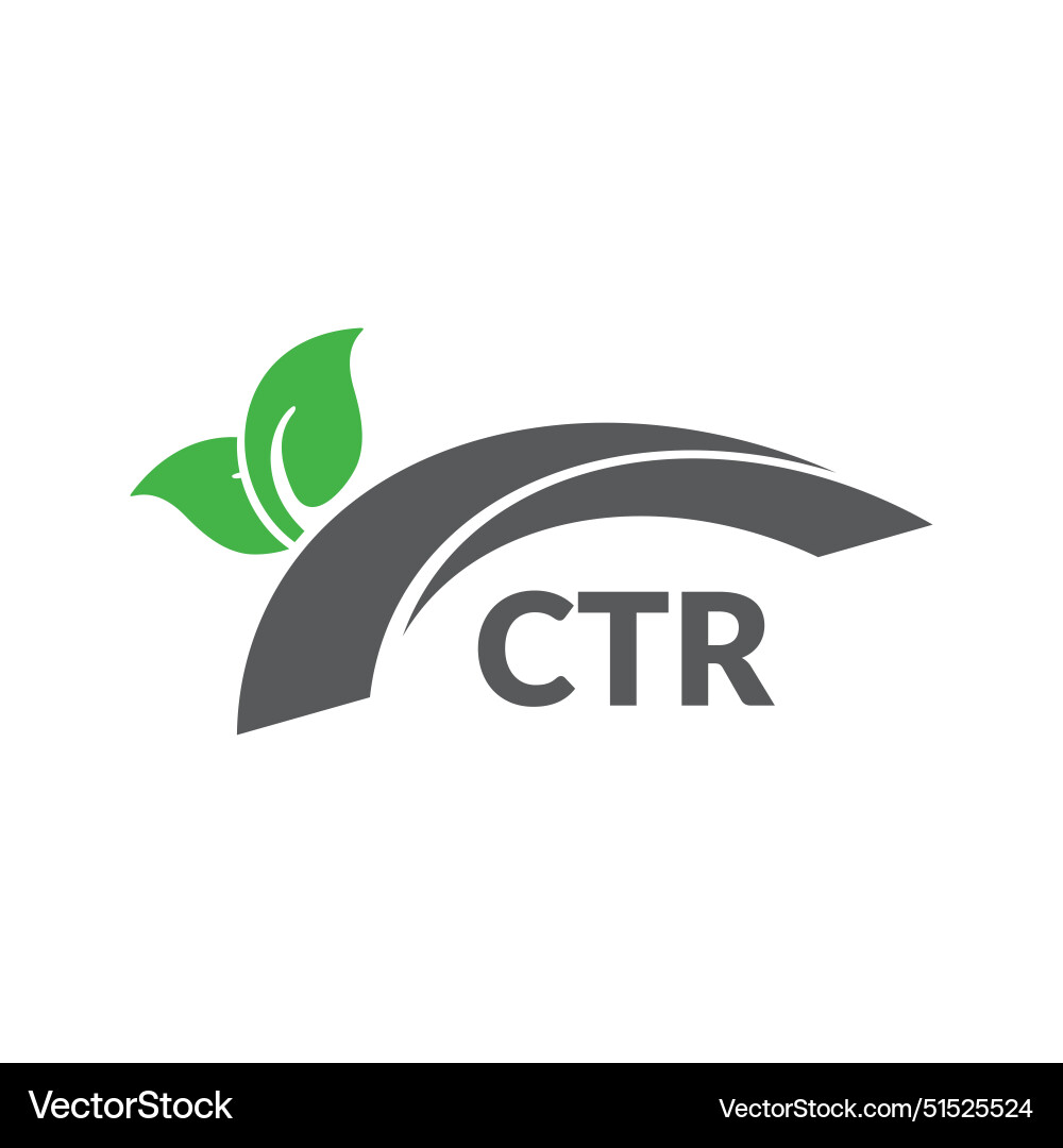 Ctr letter logo design on white background Vector Image