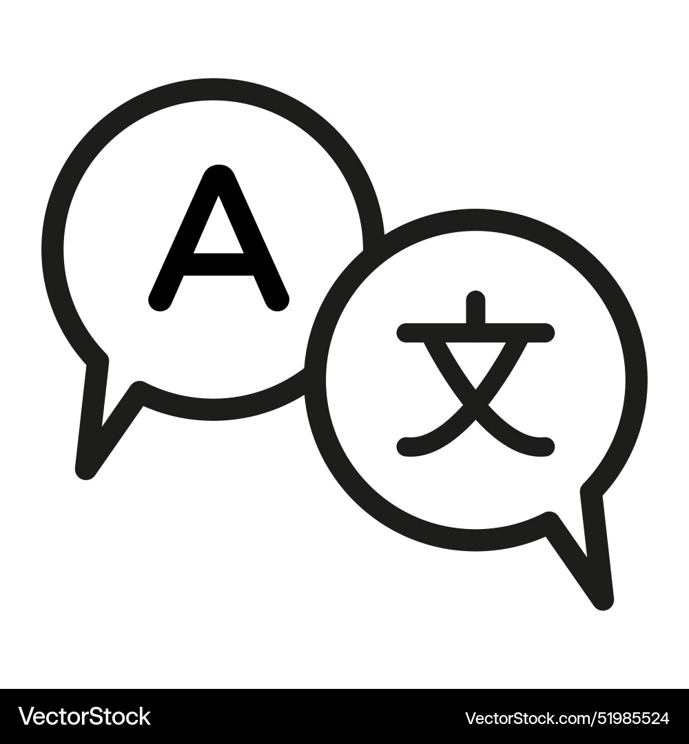 Language translation icon perfect Royalty Free Vector Image