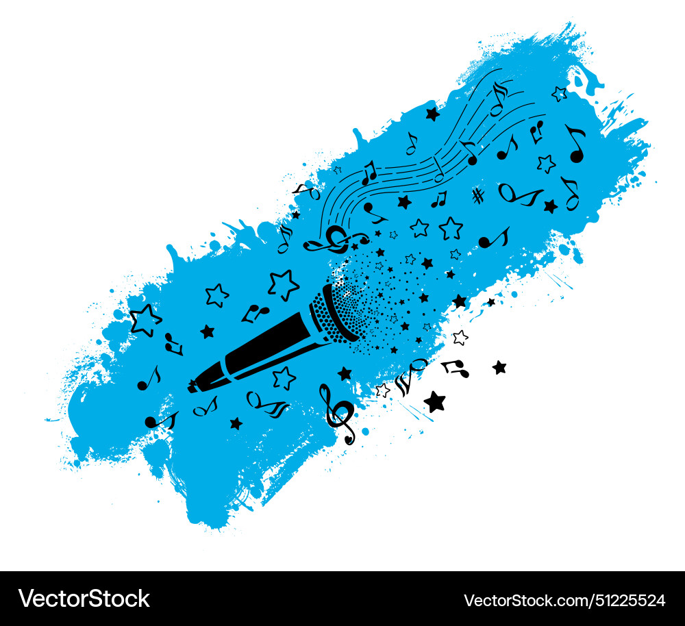 Microphone graphic abstract object t-shirt Vector Image