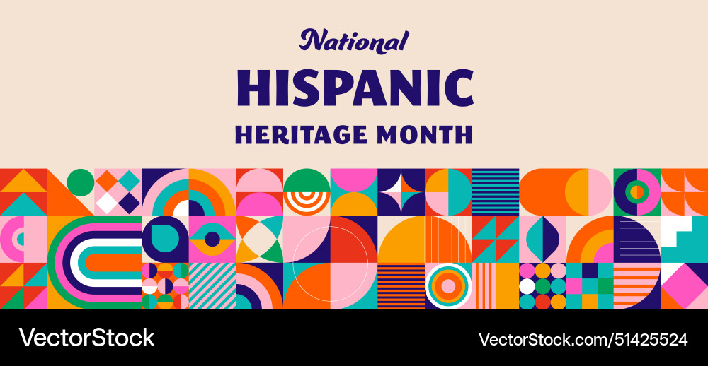 National hispanic heritage month celebration Vector Image