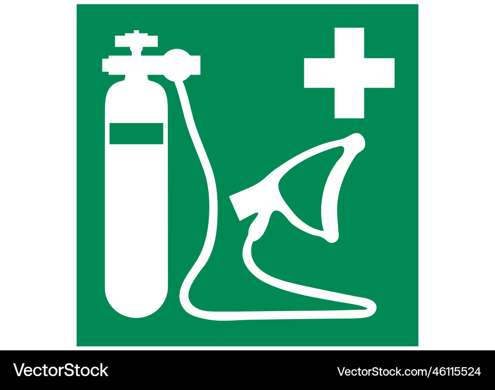 Oxygen resuscitator Royalty Free Vector Image - VectorStock
