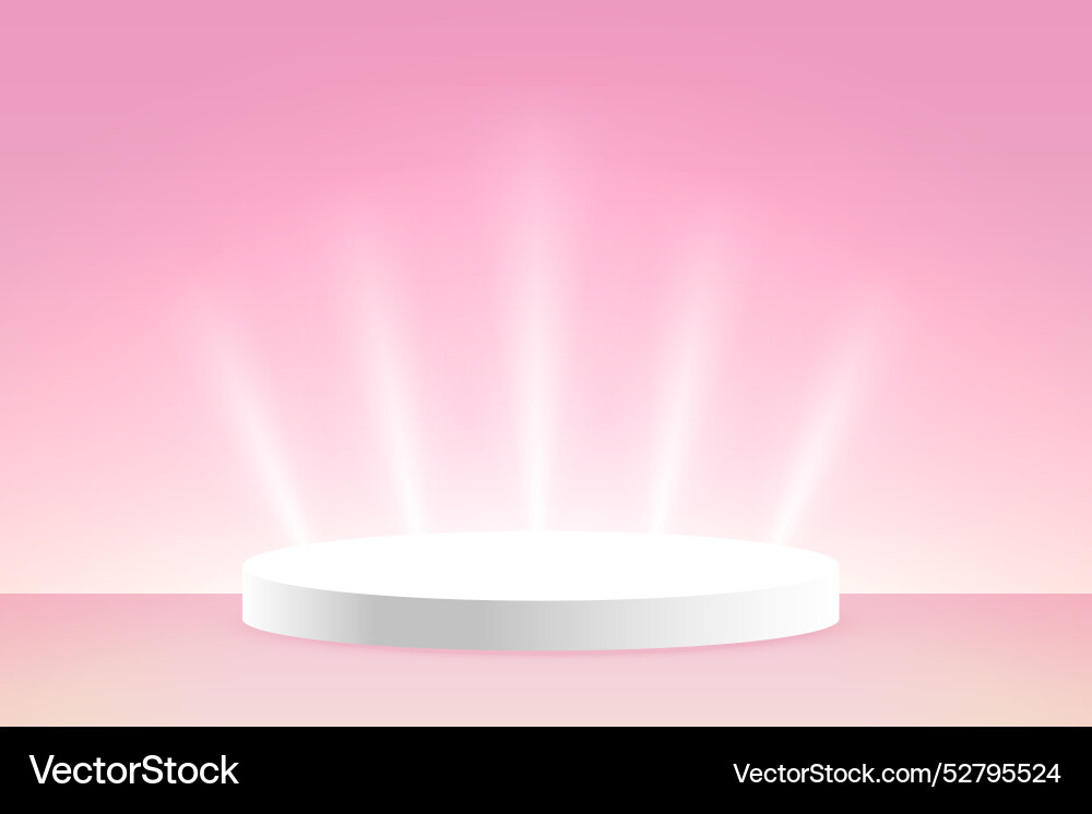 Realistic podium platform with light effect Vector Image
