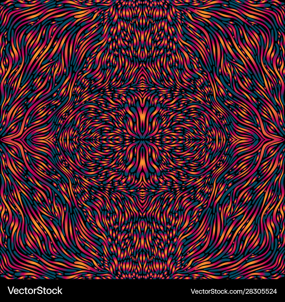Vibrant colorful psychedelic trippy mandala Vector Image
