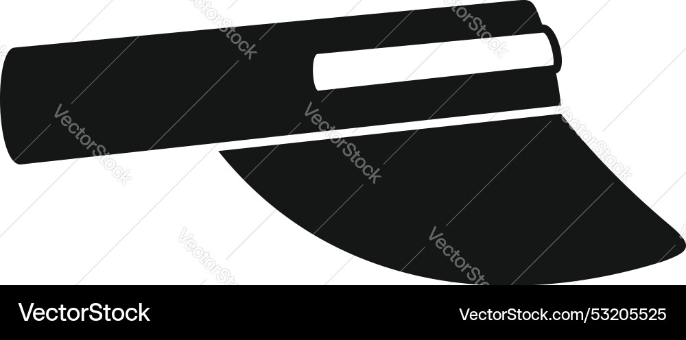 Black sun visor cap protecting from sunlight icon Vector Image