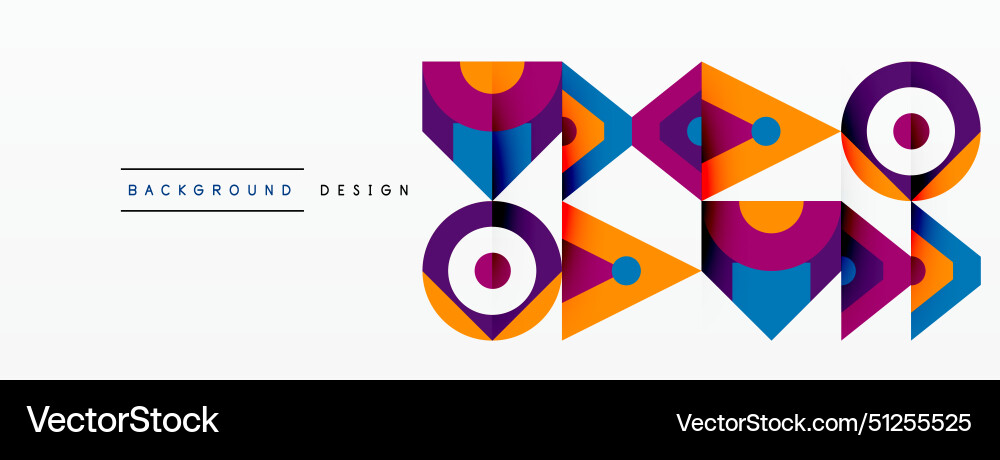 Colorful geometric pattern with arrows circles Vector Image