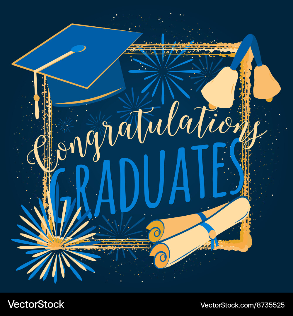 Graduation Celebration Vector Royalty Free Vector Image
