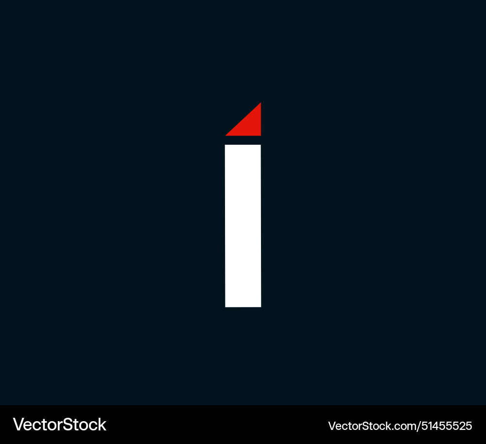 I letter logo and alphabet design Royalty Free Vector Image