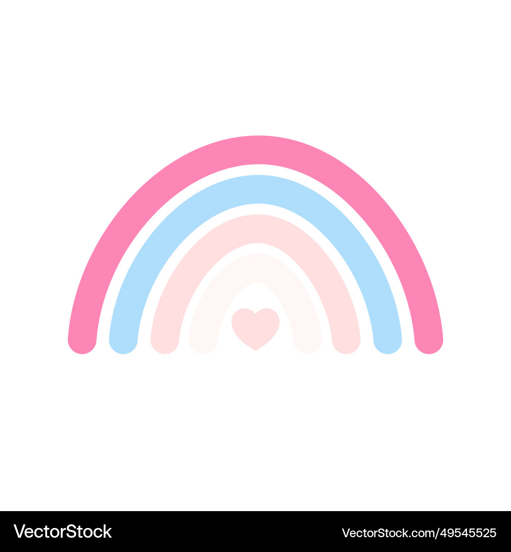 Pastel stylish trendy rainbow Royalty Free Vector Image