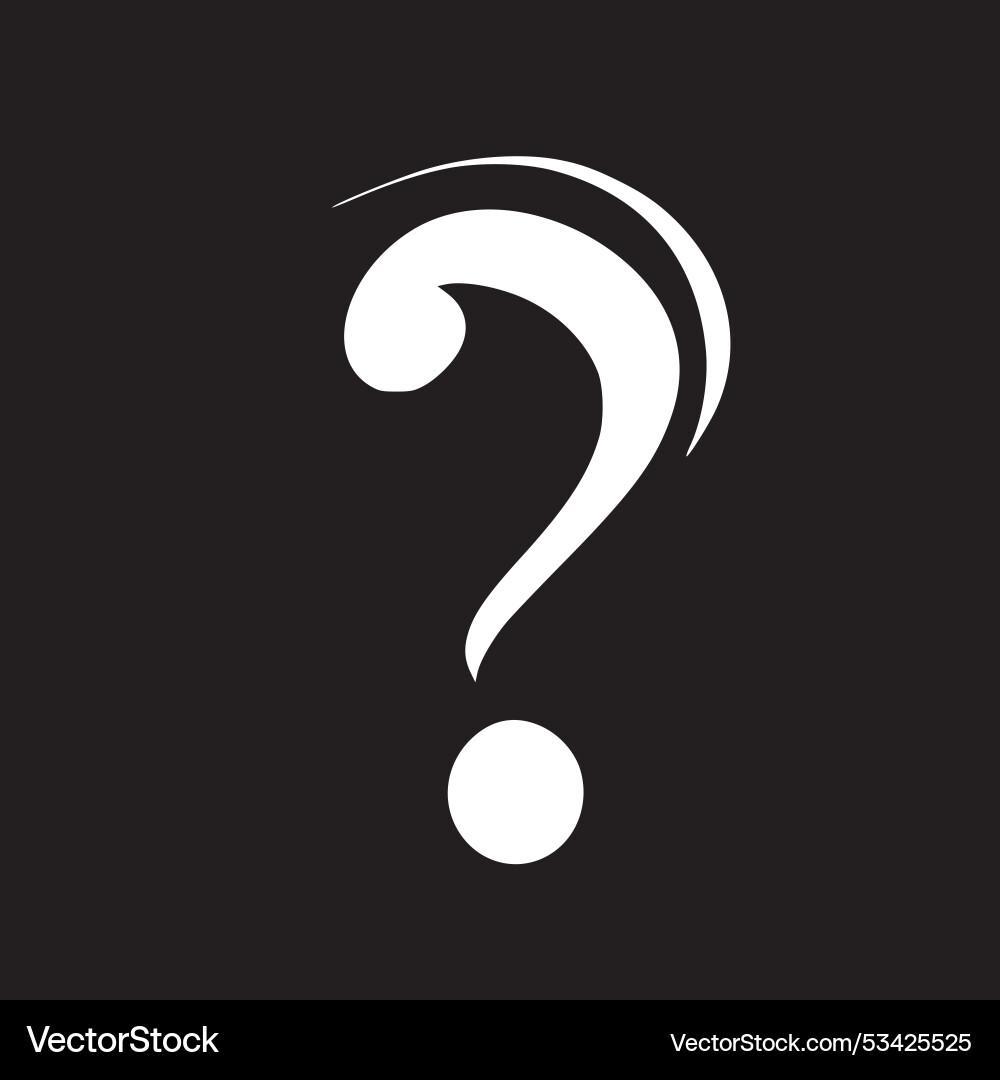 Question - black and white Royalty Free Vector Image
