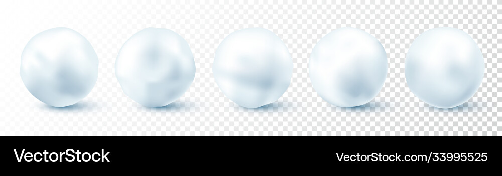 Snowball isolated on transparent background Vector Image