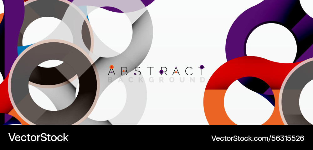 Abstract design features overlapping circles Vector Image