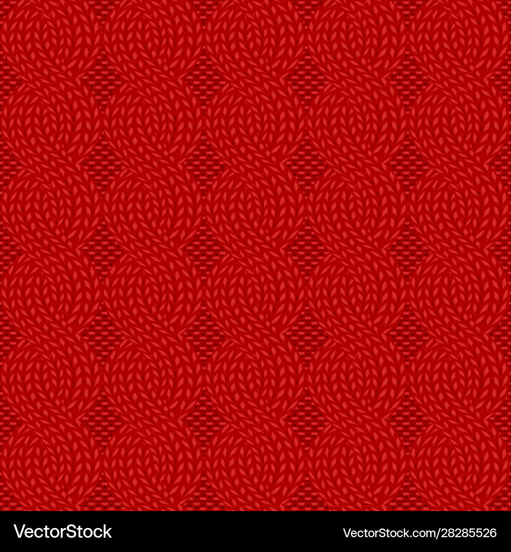 Knit red pattern Royalty Free Vector Image - VectorStock