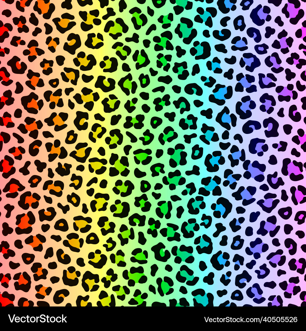 Leopard spotted fur pattern with multicolor Vector Image
