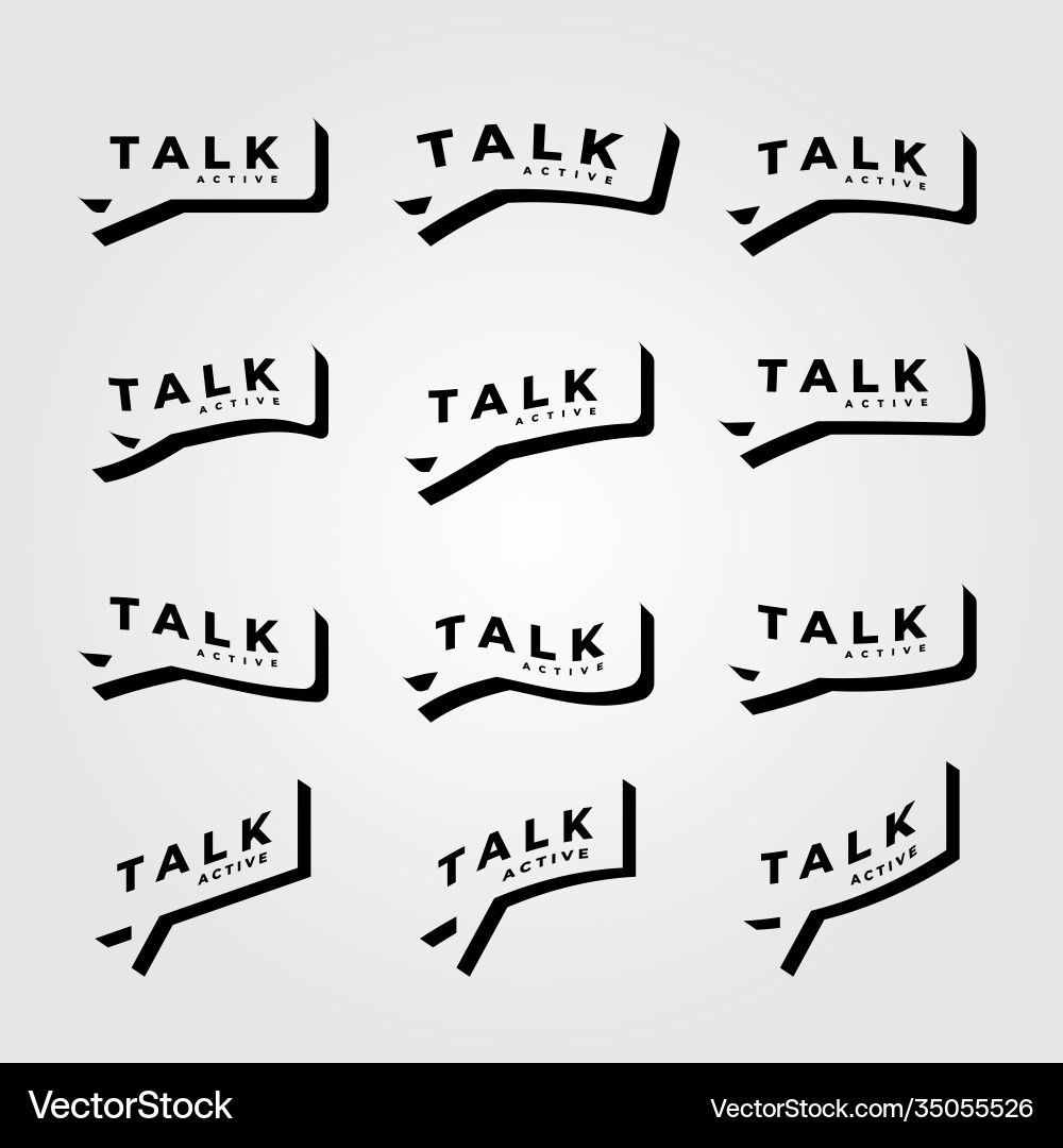Minimalist Talk Symbol Royalty Free Vector Image