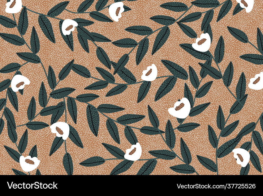 Retro flower pattern Royalty Free Vector Image