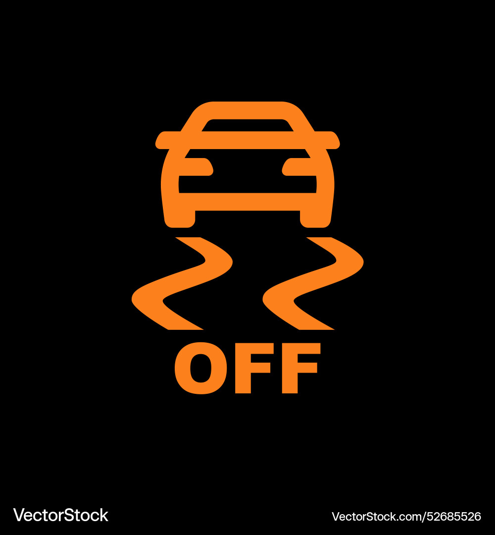 Traction control stability system off car Vector Image
