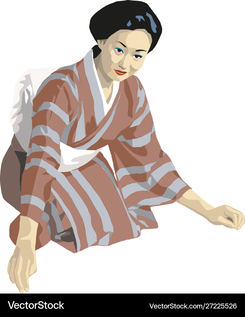 Traditional japanese geisha Royalty Free Vector Image