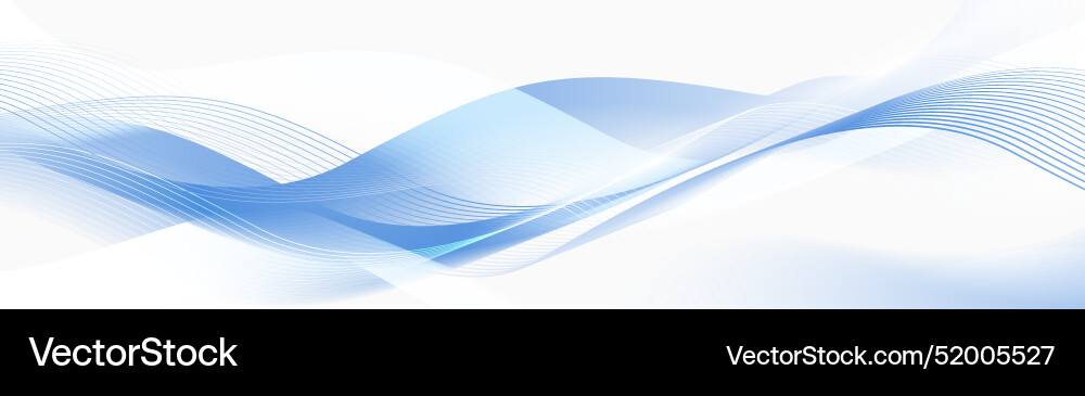 Abstract background with white and blue wavy Vector Image