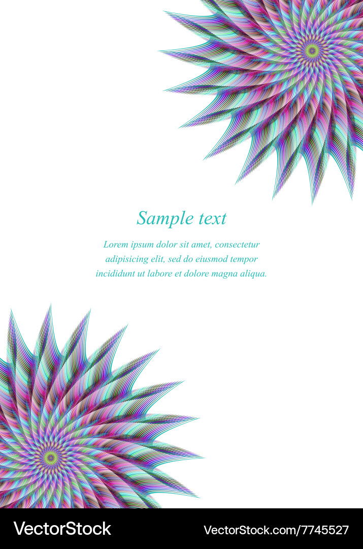 Color page corner design template Royalty Free Vector Image