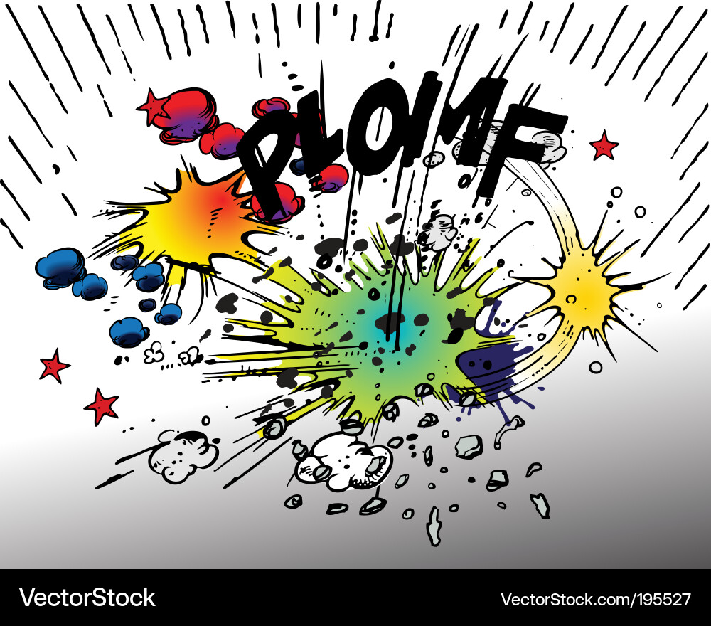 Comic book explosions Royalty Free Vector Image