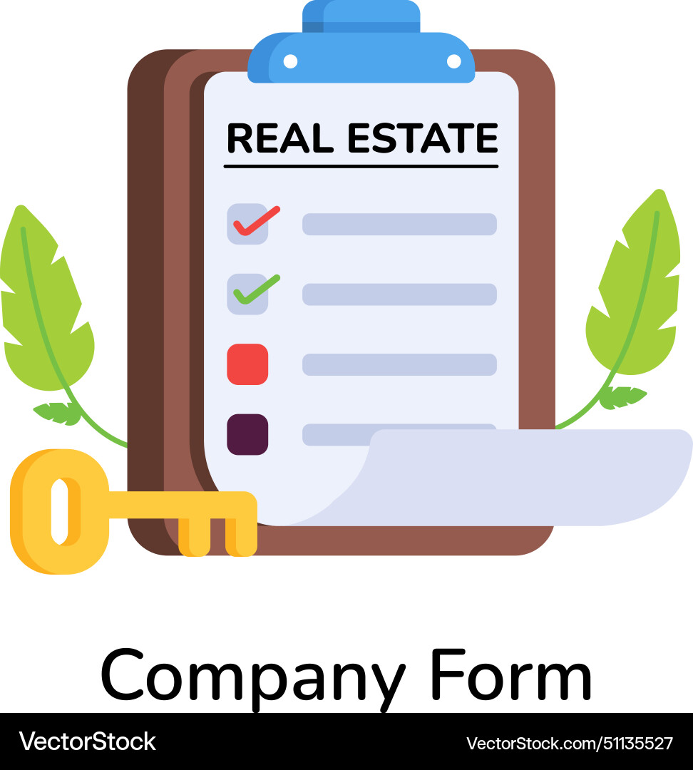 Company form Royalty Free Vector Image - VectorStock