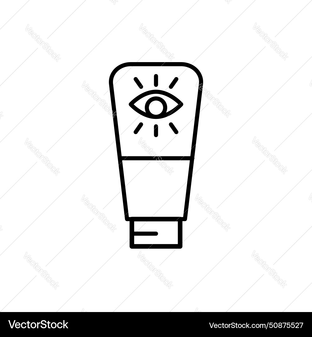Eye cream icon set anti wrinkle or ageing Vector Image