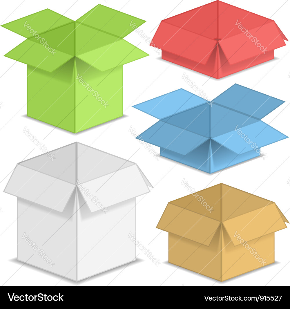 Paper boxes Royalty Free Vector Image - VectorStock