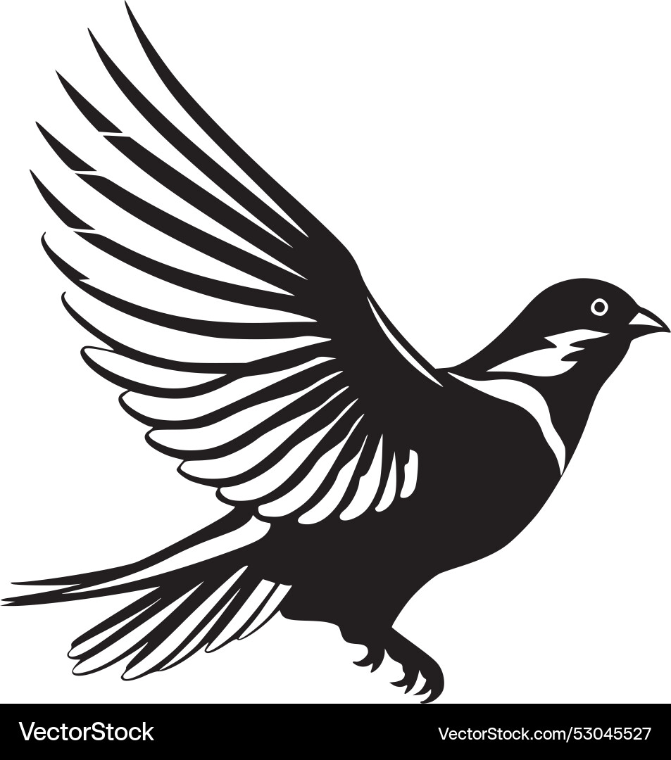 Pigeon - minimalist and flat logo Royalty Free Vector Image