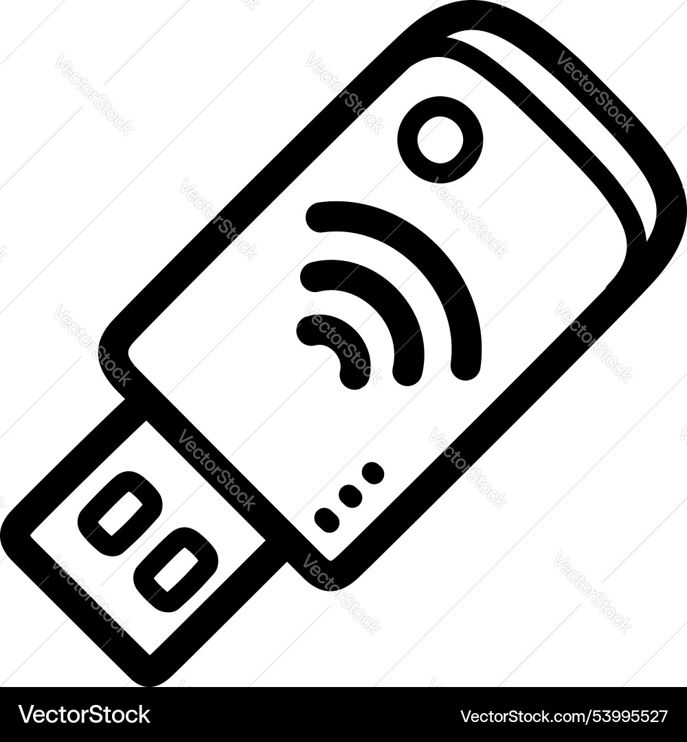 Usb dongle - electronic devices icons Royalty Free Vector