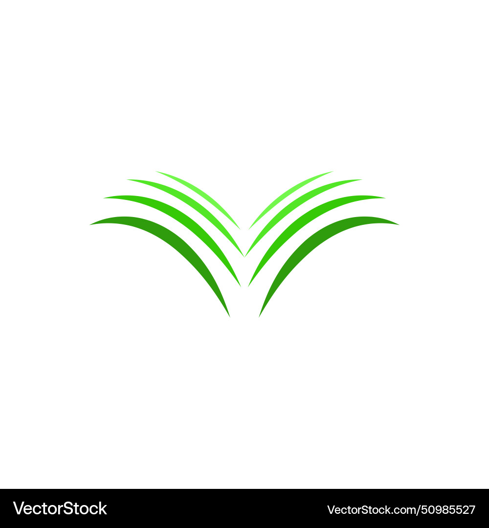 Valley field grass logo icon Royalty Free Vector Image