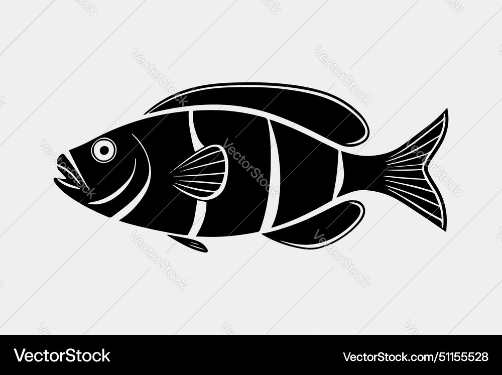 Fish silhouette Royalty Free Vector Image - VectorStock