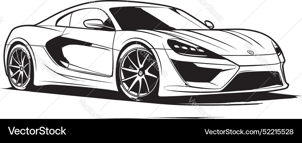 Future performance concept sports car emblematic Vector Image