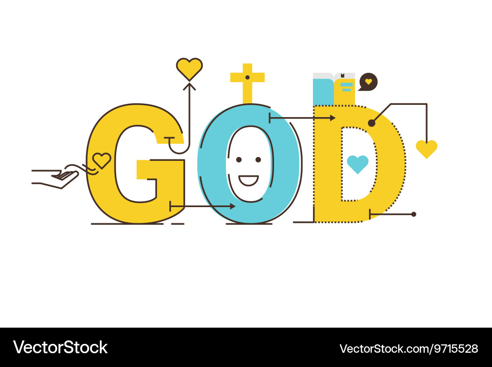 God word design Royalty Free Vector Image - VectorStock