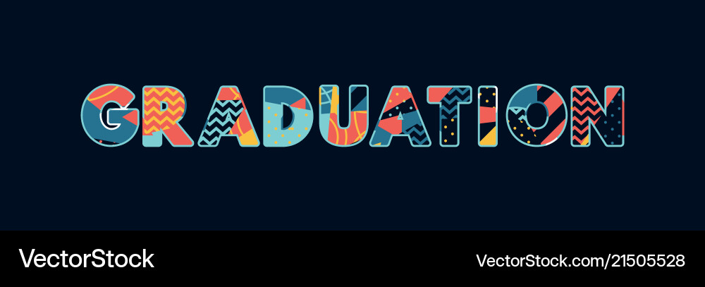 Graduation concept word art Royalty Free Vector Image