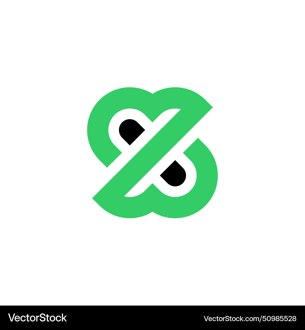 Letter z geometric green logo icon Royalty Free Vector Image
