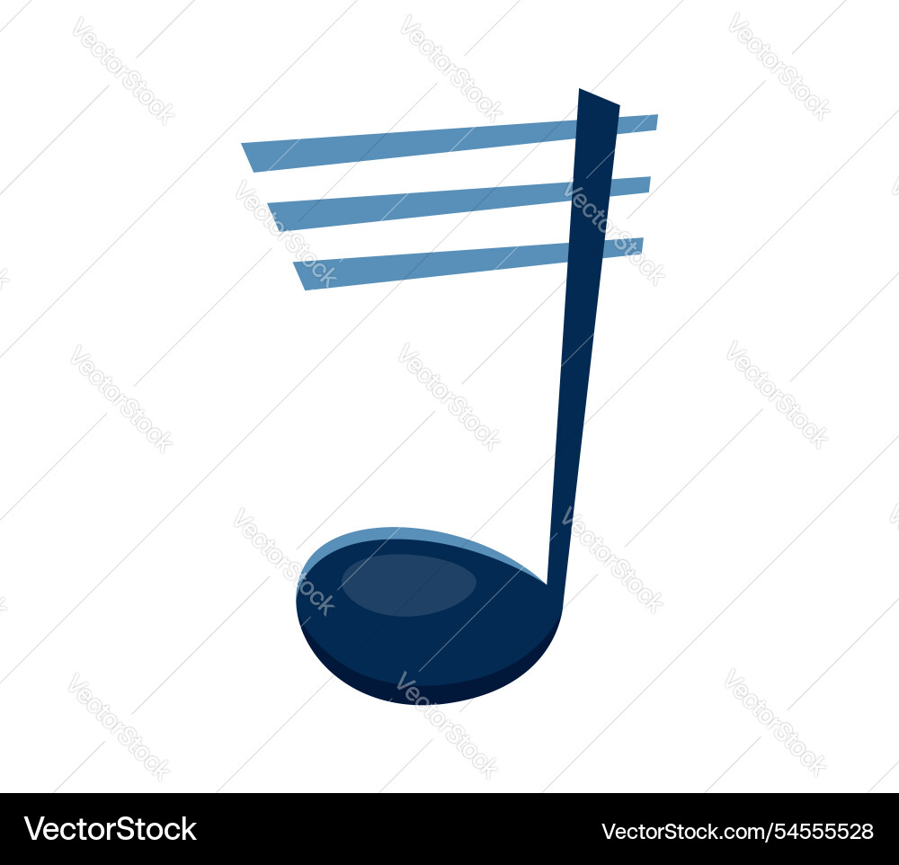 Musical Note 'J' - Staff & Stave Royalty Free Vector