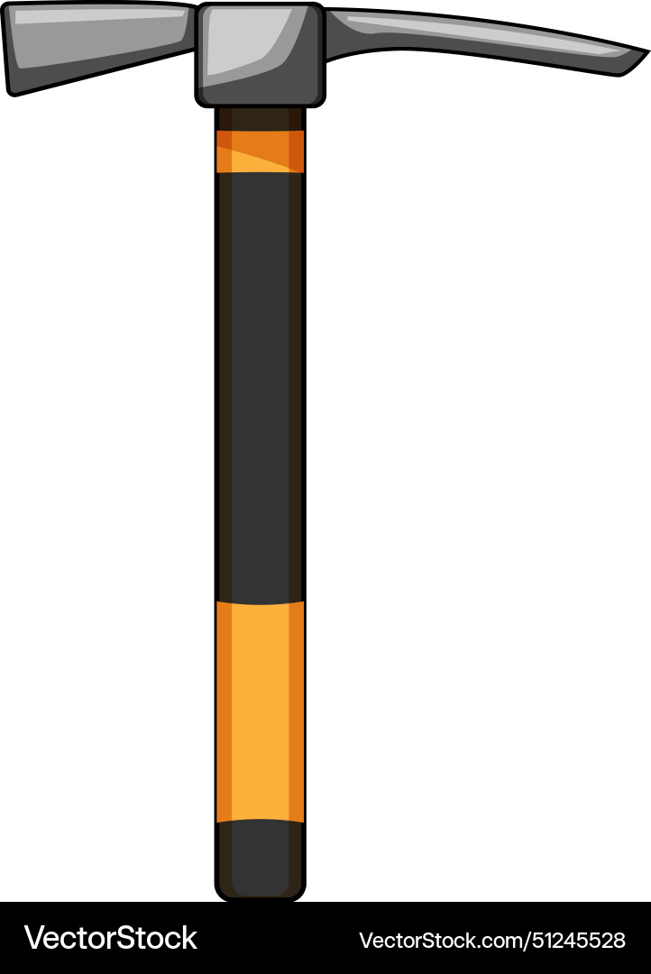 Rock pickaxe cartoon Royalty Free Vector Image