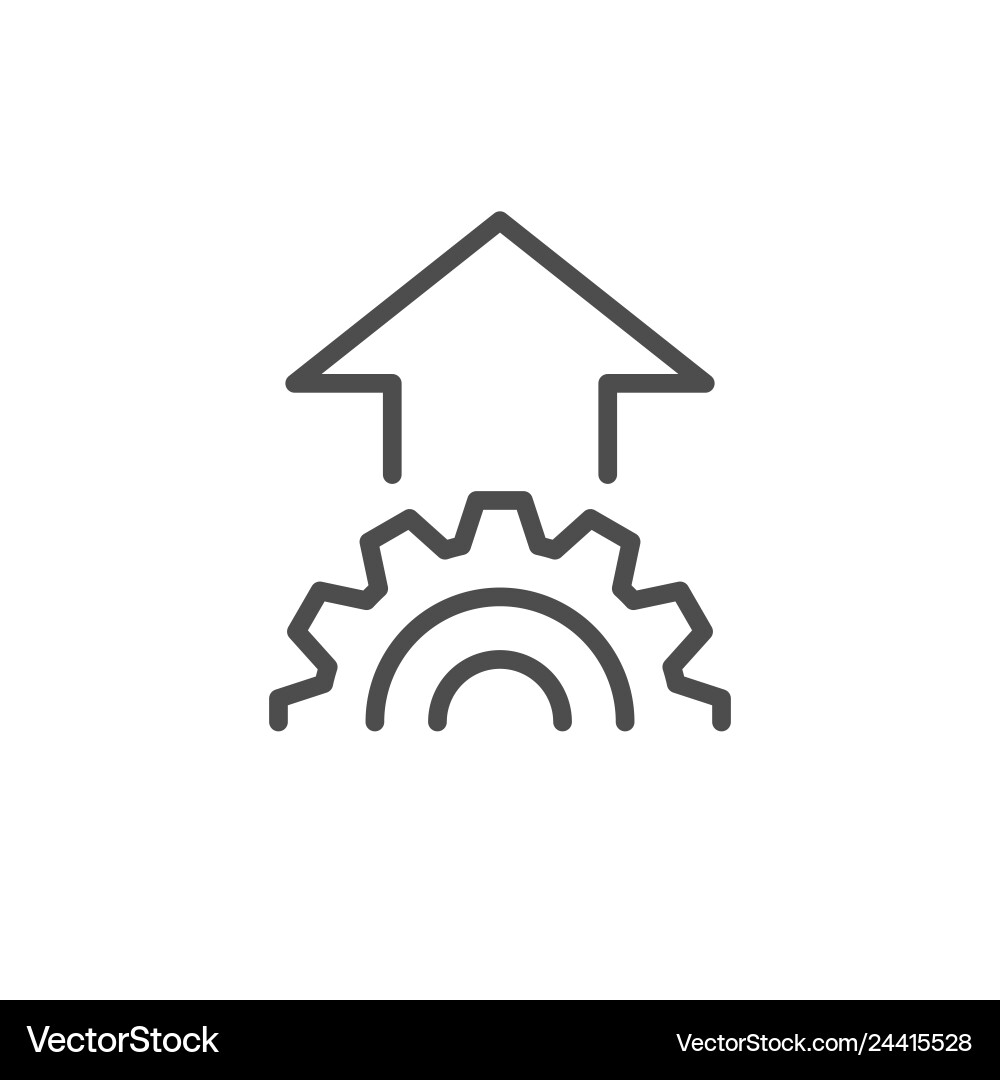 Technology start up line icon Royalty Free Vector Image