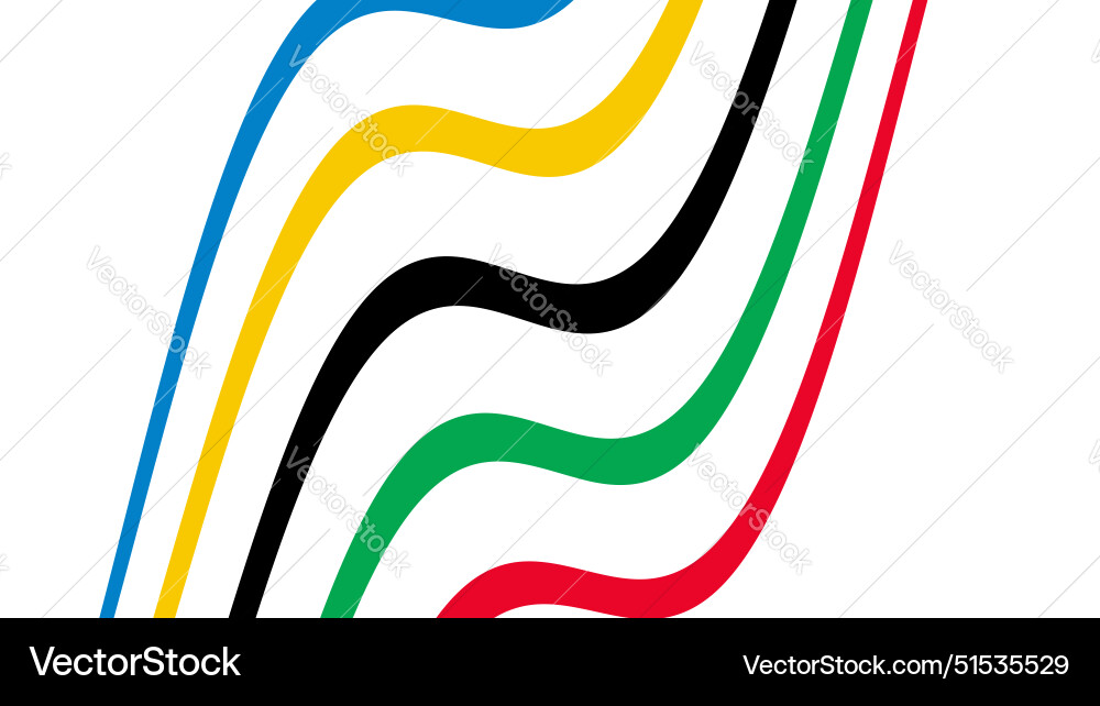 Abstract colorful curly line isolated on white Vector Image